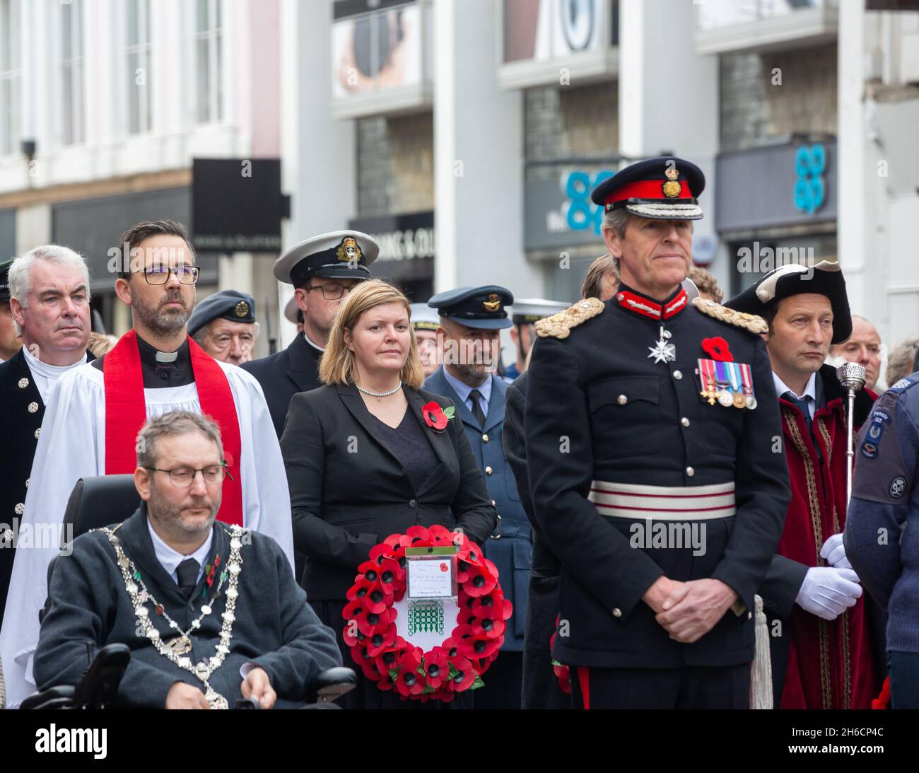 Dignitaries attend a Wreath laying ceremony at the War Memorial in ...