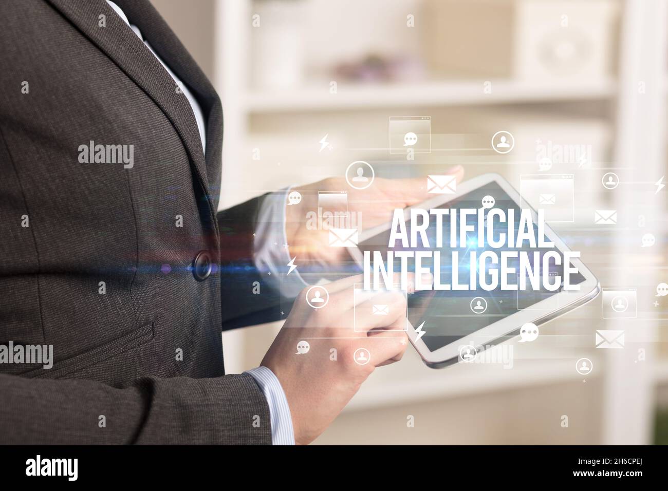 Close-up of a tablet searching modern technology concept Stock Photo ...