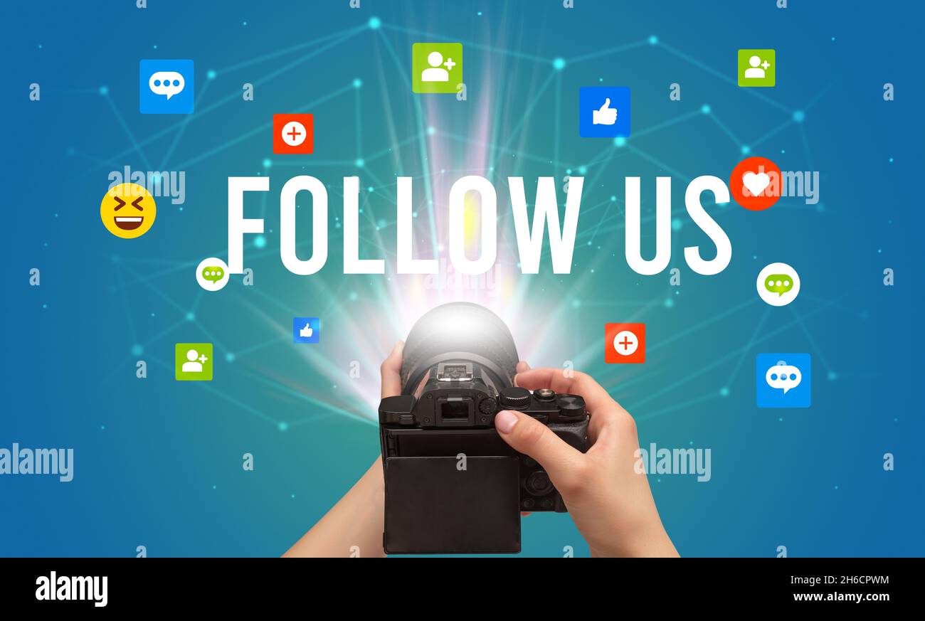 Using camera to capture social media content Stock Photo - Alamy
