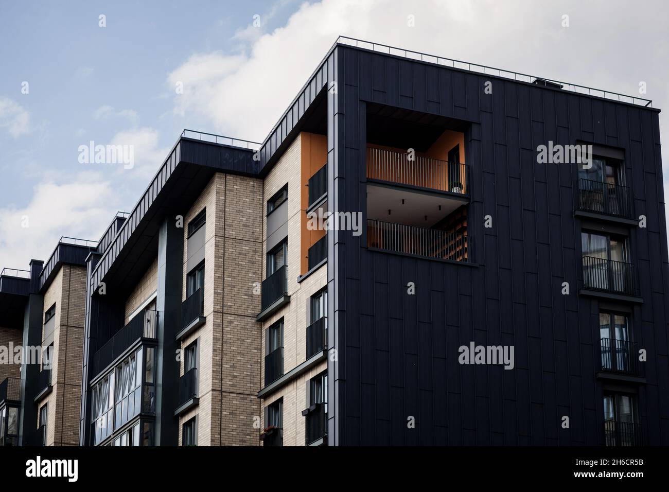 Europe modern complex of residential apartment buildings complex condo ...