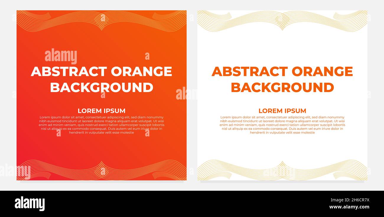 abstract orange gradient social media post template collection design ...