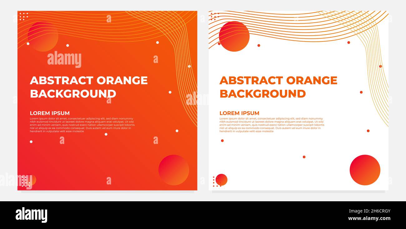 abstract orange gradient social media post template collection design ...
