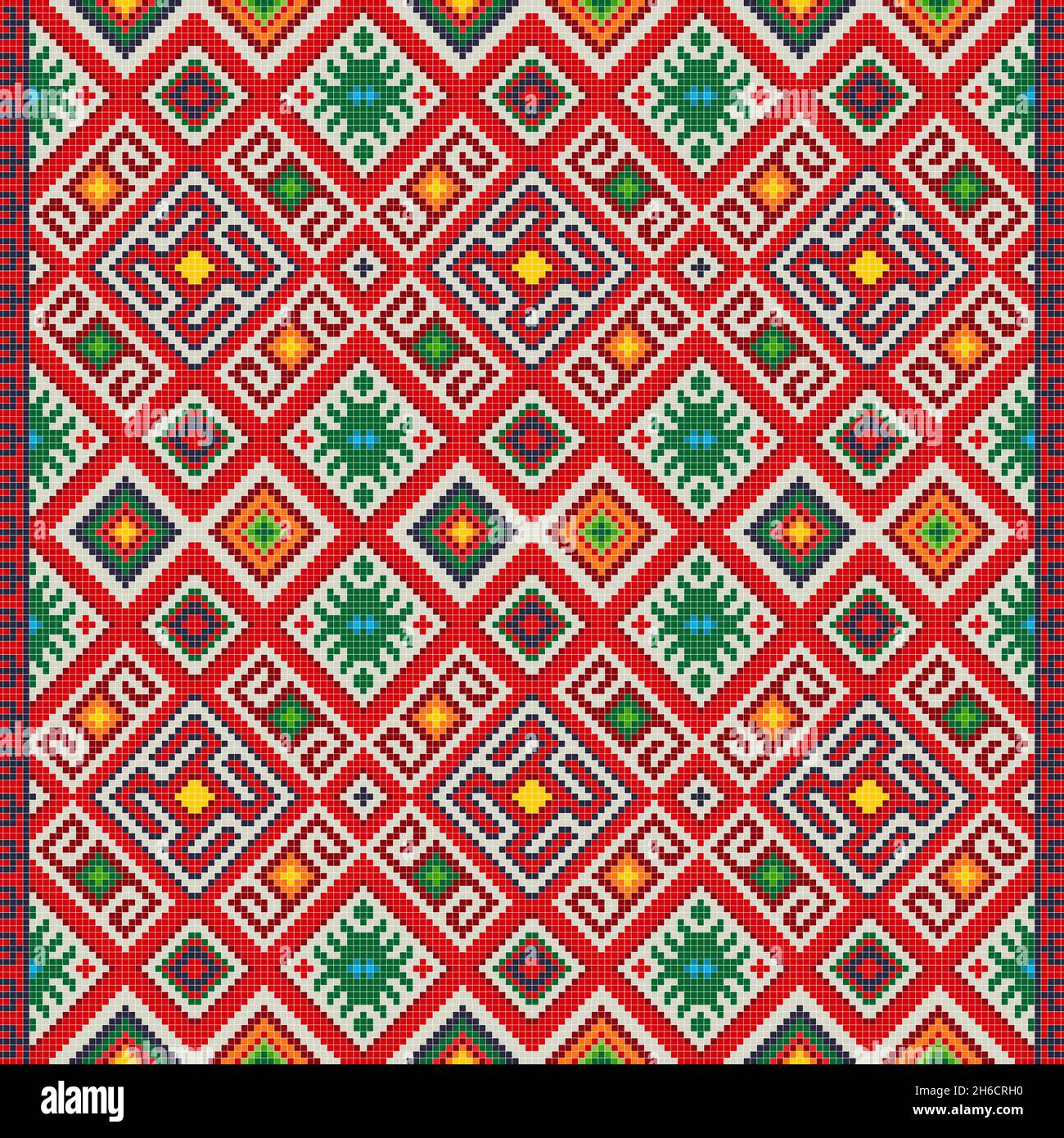 Traditional Bulgarian embroidery vector pattern Stock Vector Image ...