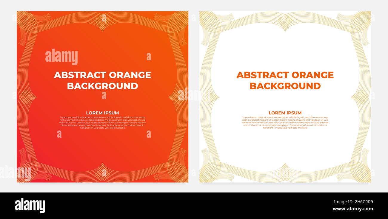 abstract orange gradient social media post template collection design ...