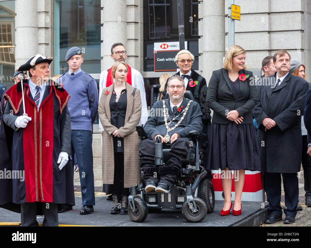 Dignitaries attend a Wreath laying ceremony at the War Memorial in ...