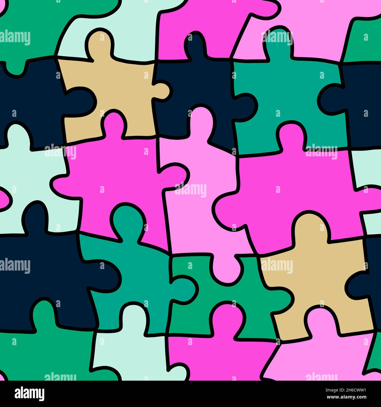 Seamless puzzles pattern for packaging and posters and postcard and ...