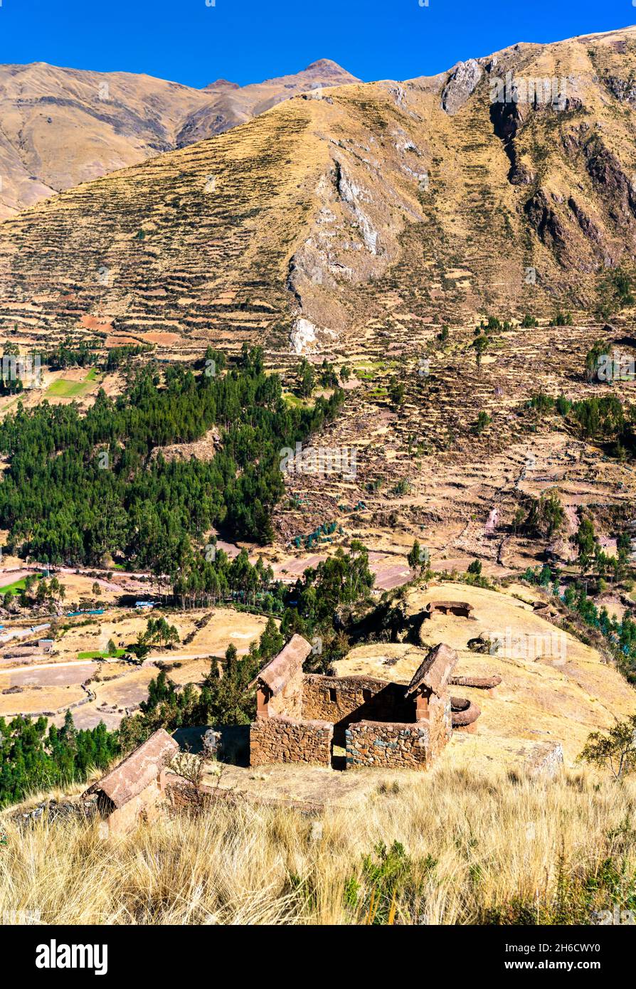 Machu Pitumarca ancient Inca town in Peru Stock Photo - Alamy