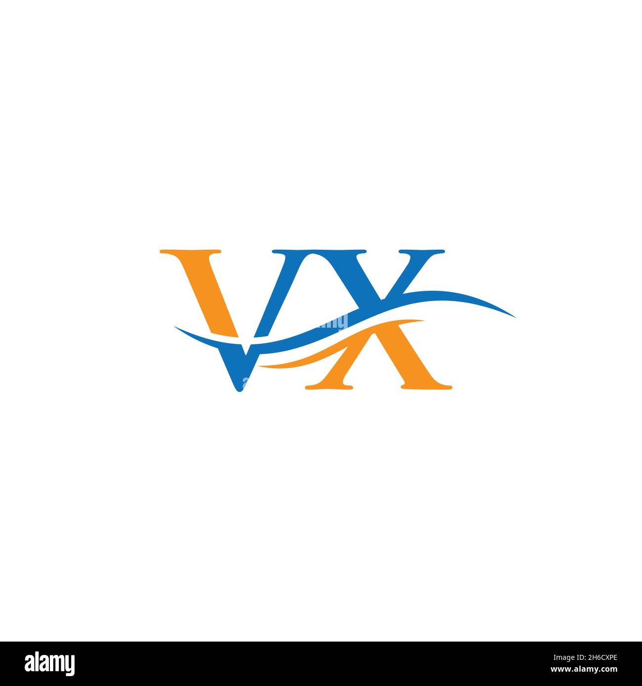 VX Letter Linked Logo for business and company identity. Initial Letter ...