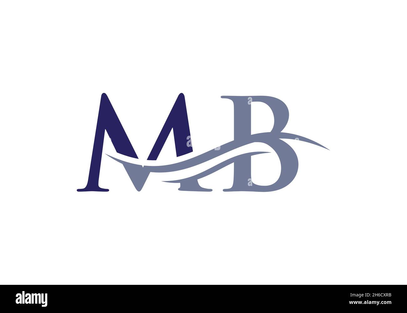 Initial linked letter MB logo design. Modern letter MB logo design ...