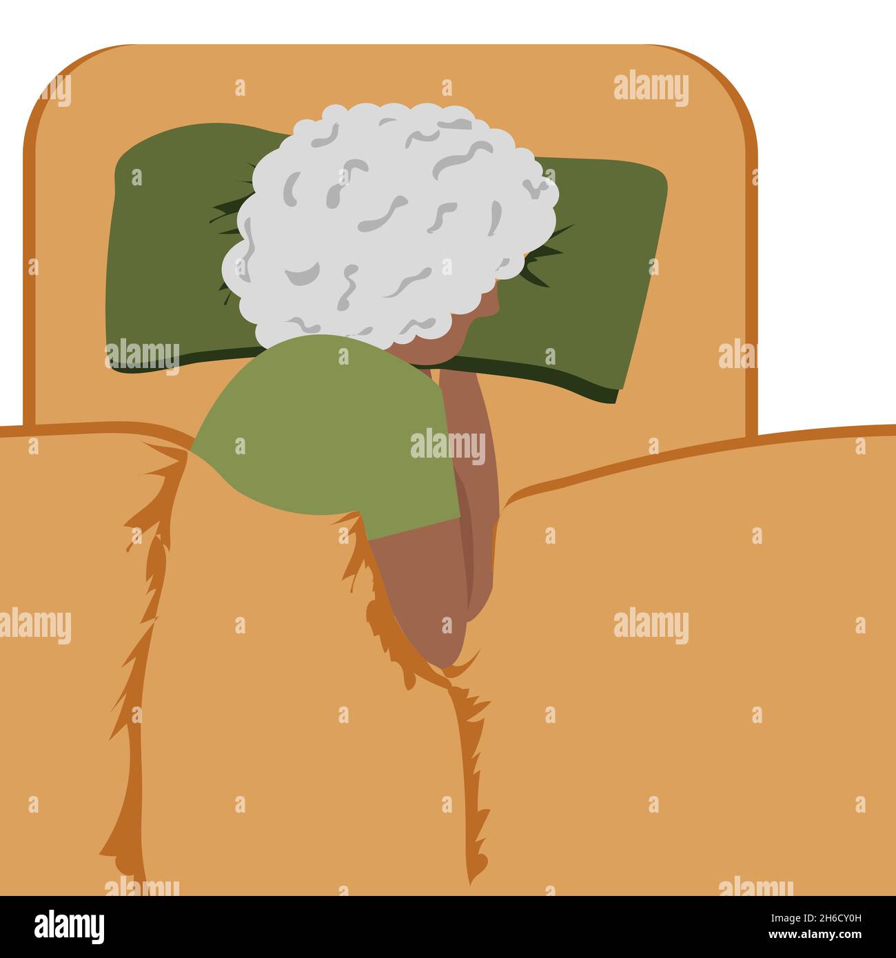 Old afroamerican women sleeping, vector illustration Stock Vector Image ...