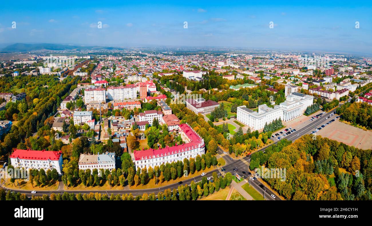 Nalchik aerial panoramic view. Nalchik is the capital city of the ...