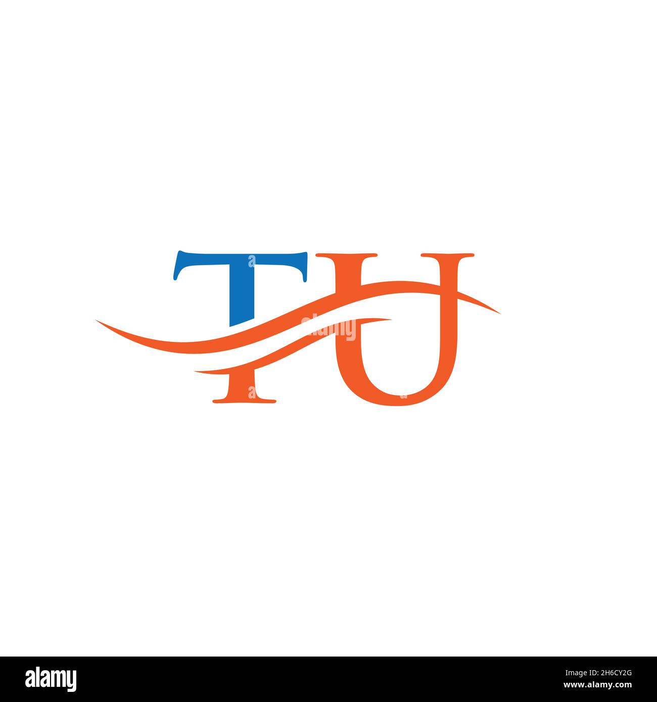 Swoosh Letter TU Logo Design for business and company identity. Water ...