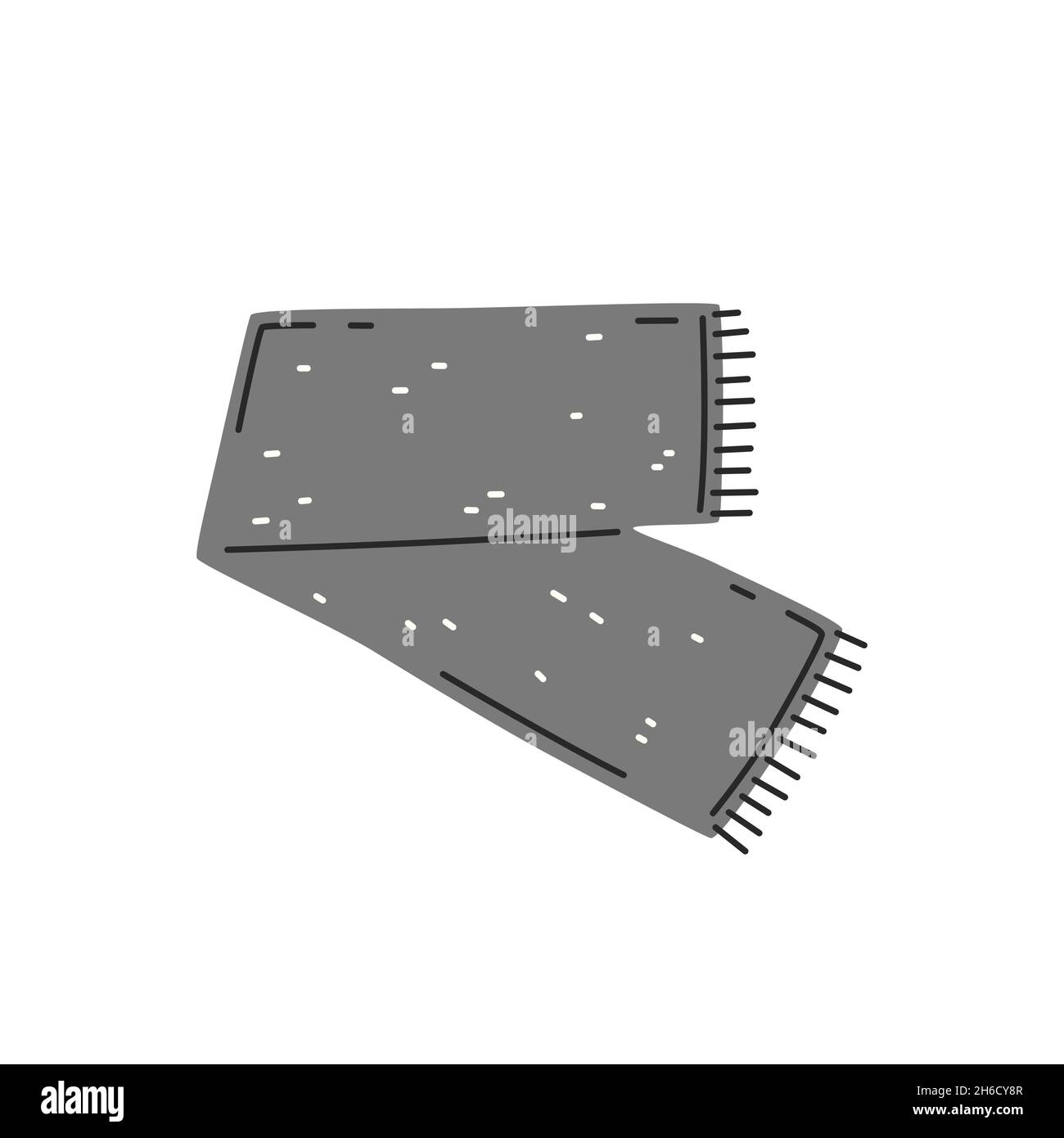 Woman grey scarf Stock Vector Images - Alamy