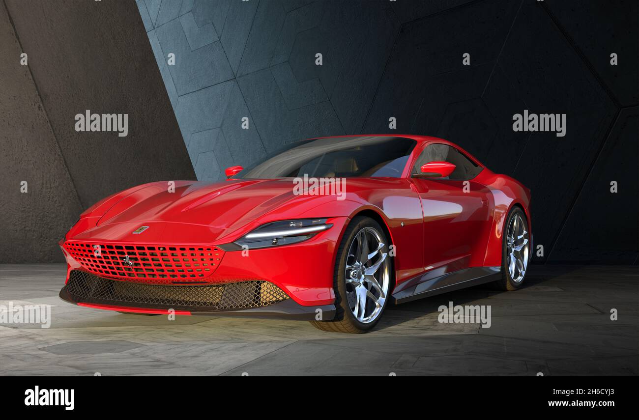 Ferrari roma red hi-res stock photography and images - Alamy