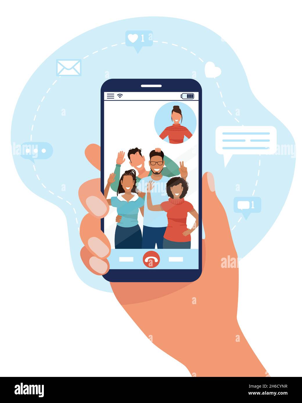 Camera phone family Stock Vector Images - Alamy