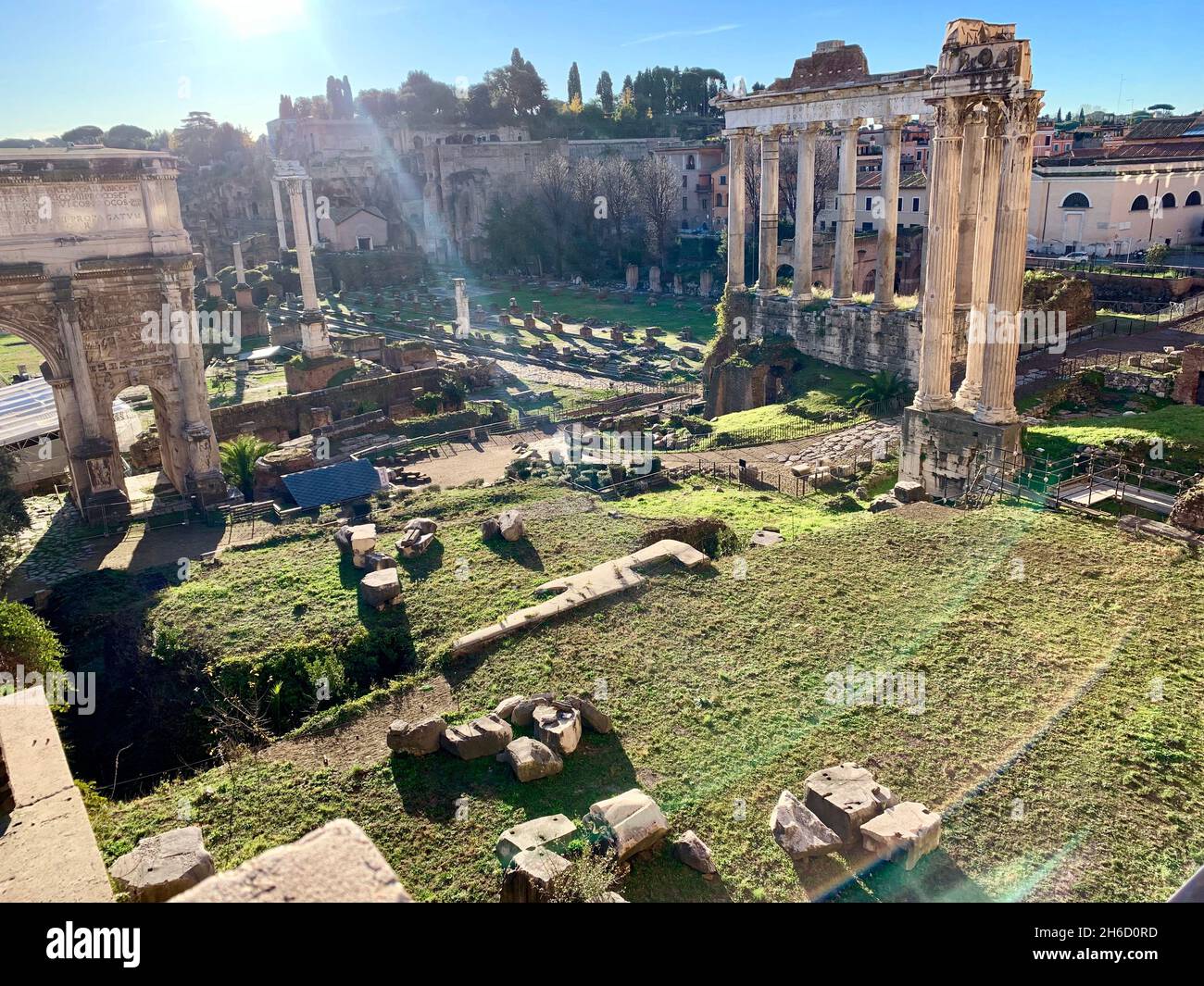 Pompeii and Mount Vesuvius, the famous volcano eruption site Stock ...