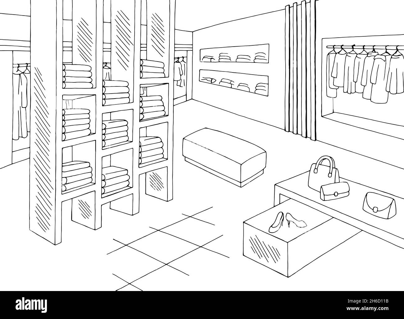 Boutique store interior Cut Out Stock Images & Pictures - Alamy