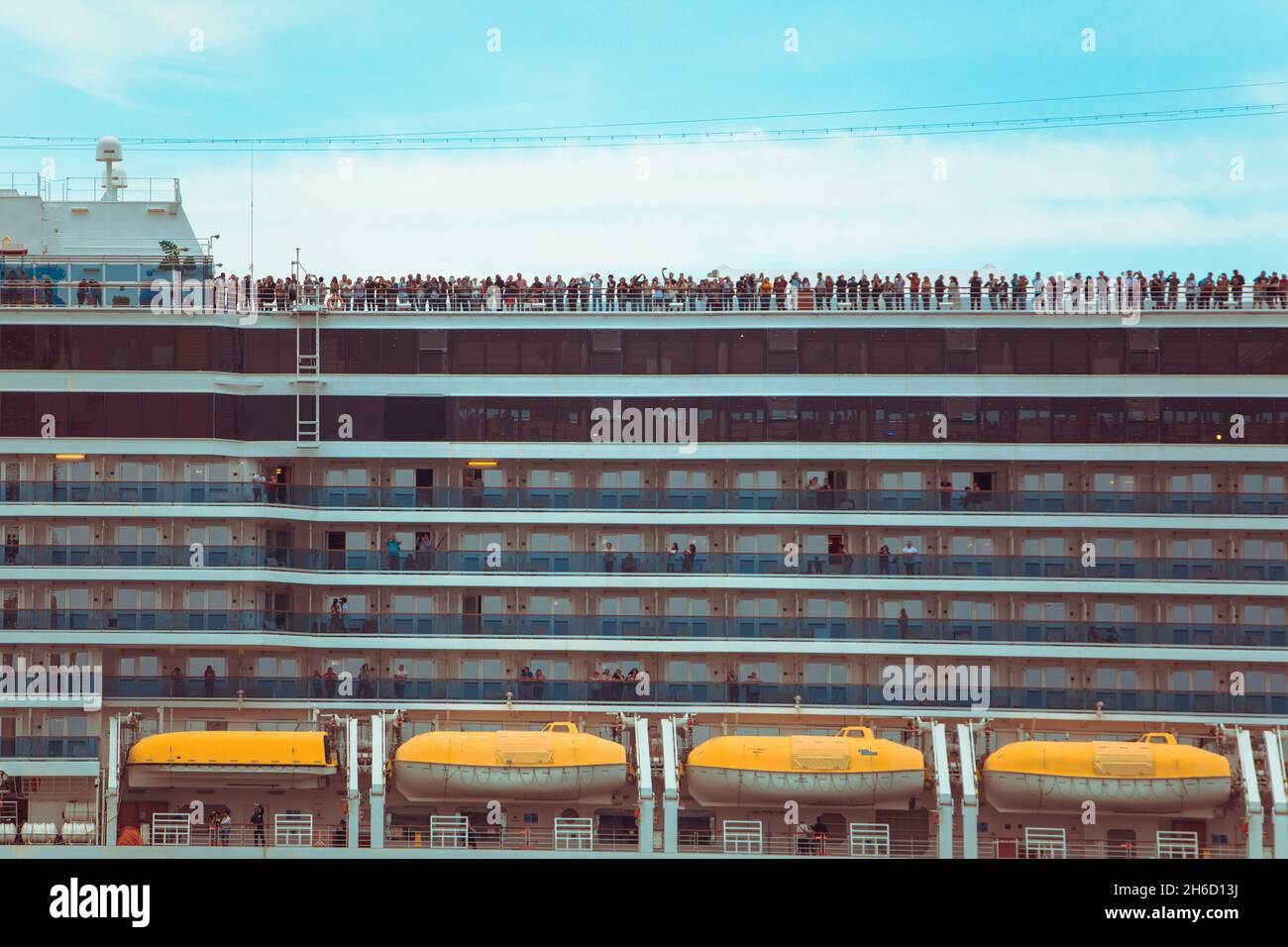 view of people at cruise liner travel concept vacation Stock Photo - Alamy
