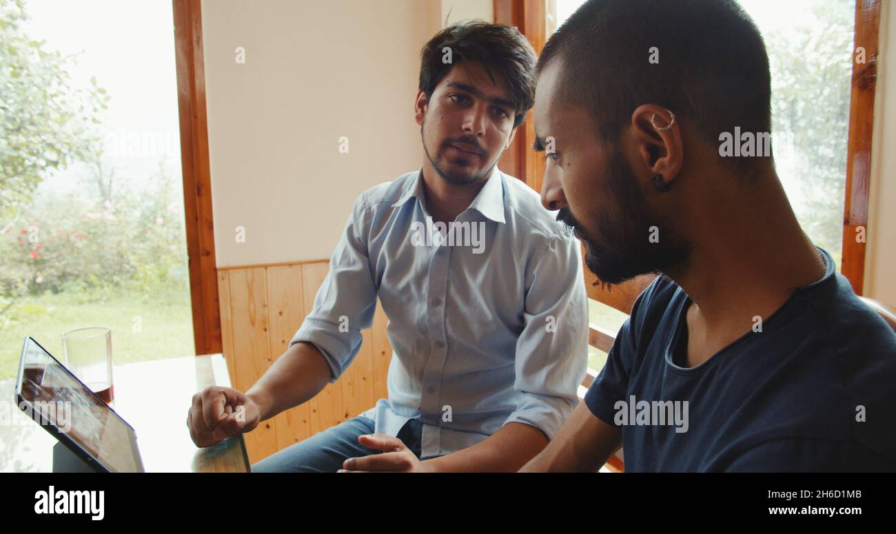 Indian friends having discussion hi-res stock photography and images ...