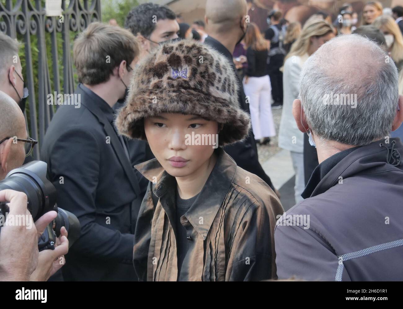 MFW models after Tods fashion show during Milano fashion week fall/winter collections 2021/2022 ...