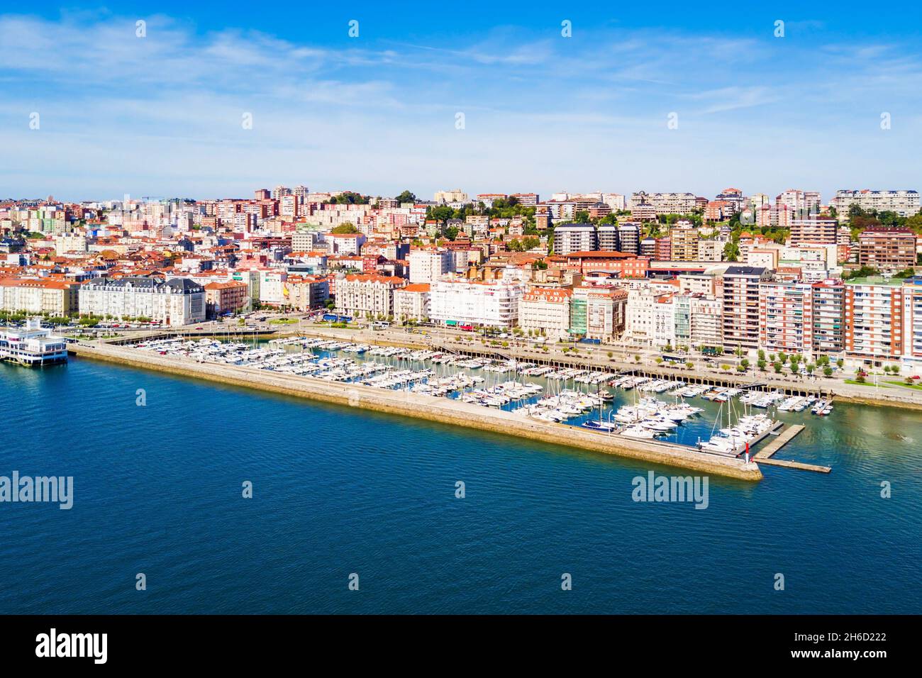 Santander city aerial panoramic view. Santander is the capital of the ...