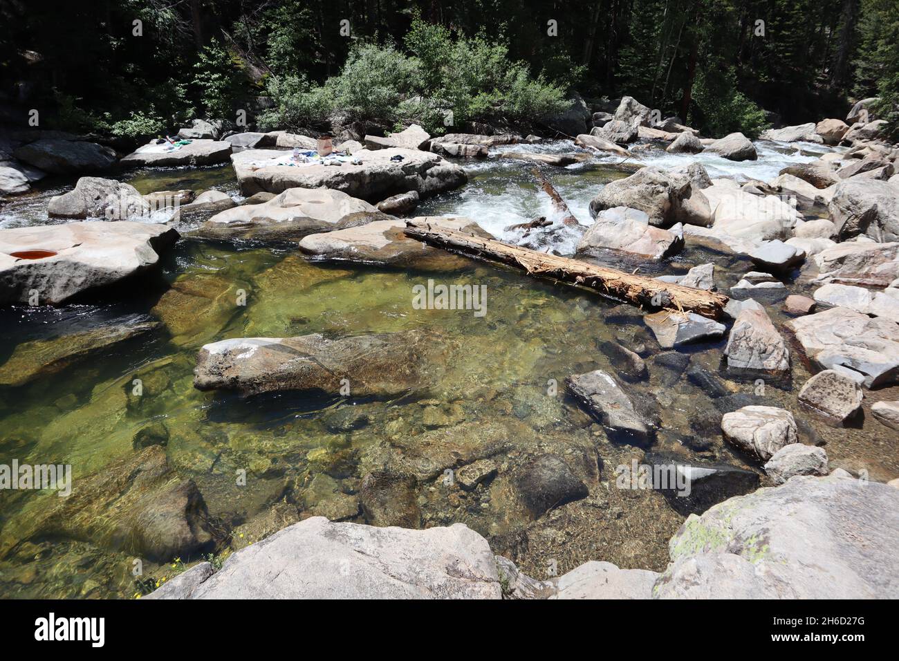 Natural view of Roaring Fork River in Aspen Colorado, USA Stock Photo ...