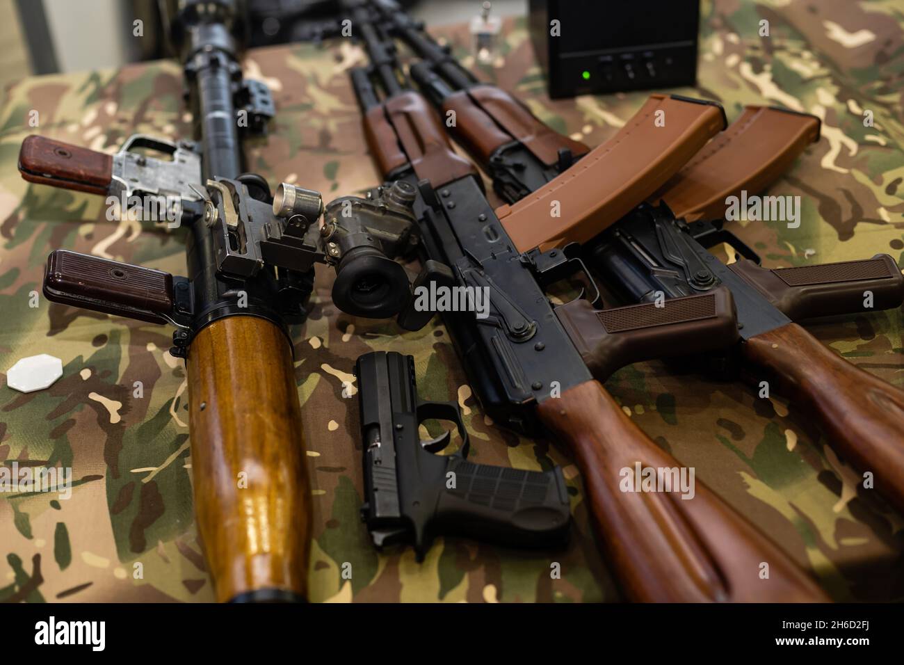 Storage a lot of riffle machine gun. Weapon firearm arsenal safe room ...