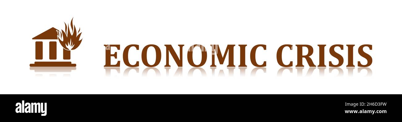 Illustration of an economic crisis concept Stock Photo - Alamy