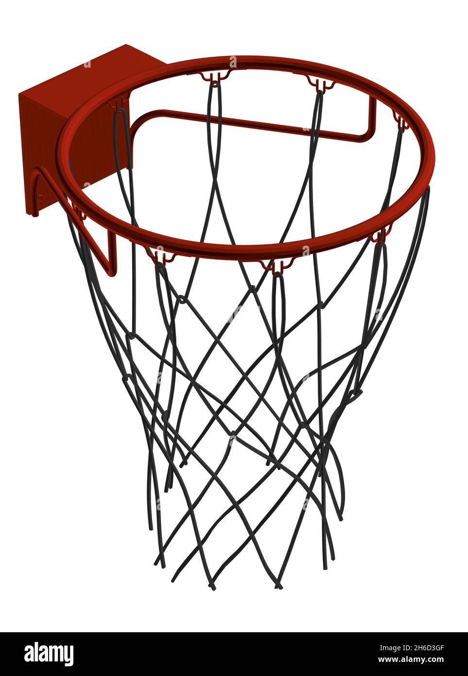 Basketball hoop isolated on white background. Isometric view. 3D ...