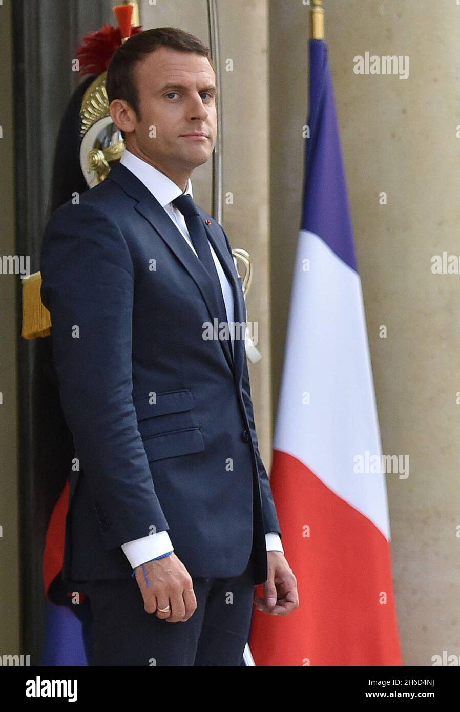 File photo dated July 6, 2017 of French president Emmanuel Macron at ...