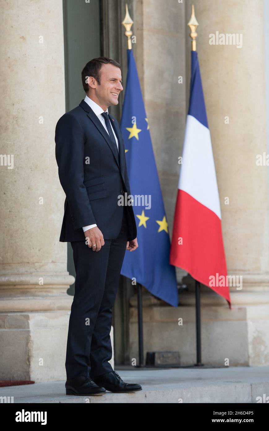 File photo dated June 23, 2017 of French President Emmanuel Macron at ...