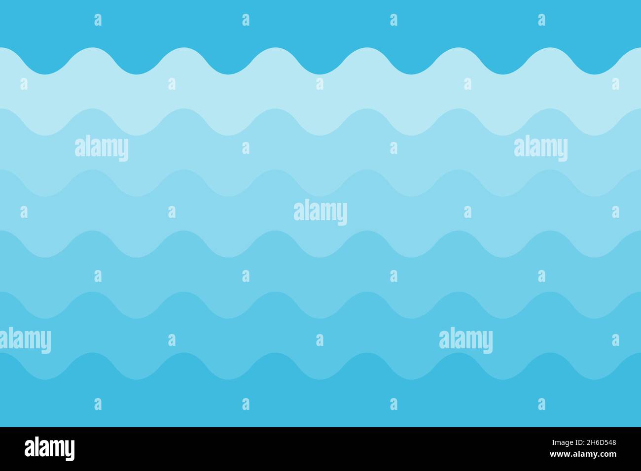 Abstract sea waves vector. Repeat sea water pattern. Horizontally ...
