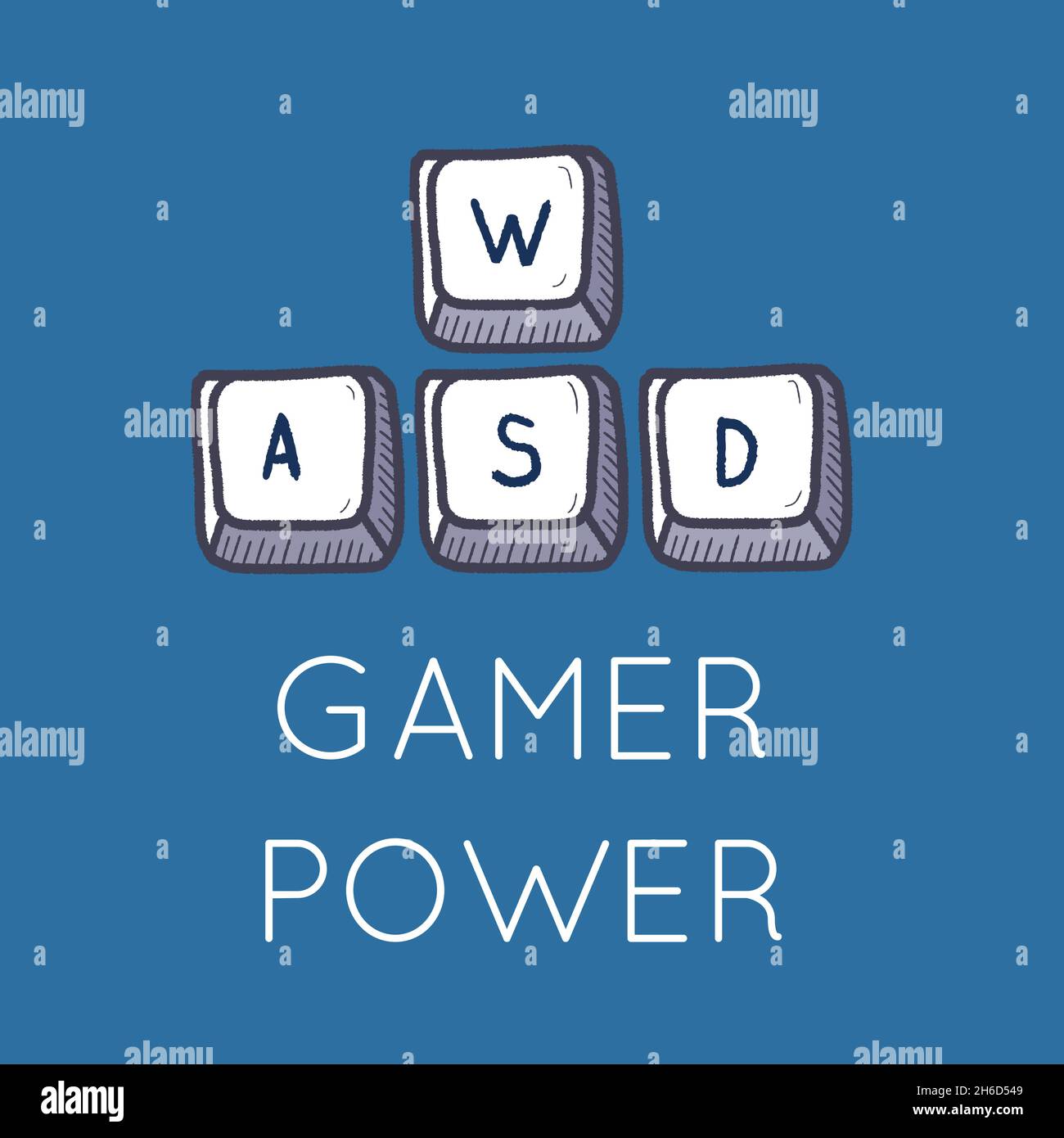 Gaming keyboard key with game symbol Stock Vector Images - Alamy
