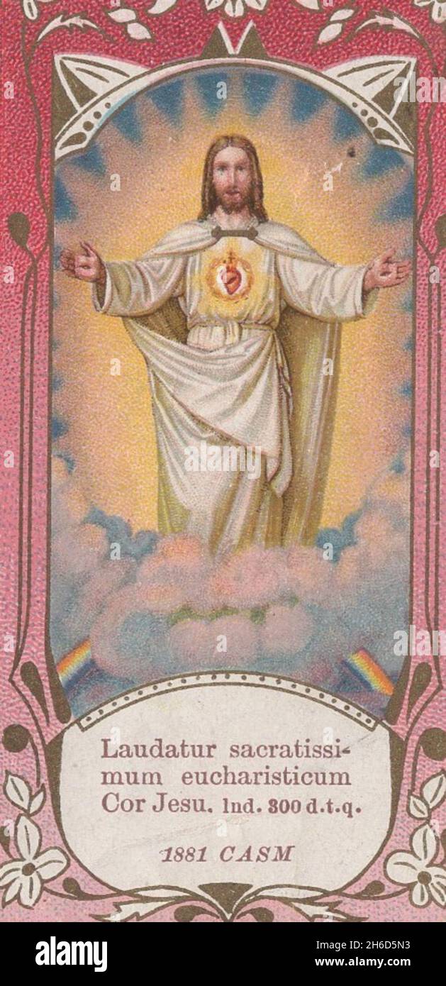 vintage holy card Sacred Heart Of Jesus - Sacred Heart Of Jesus And ...