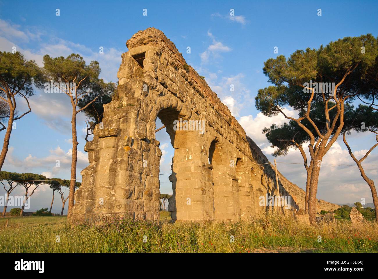 Ruins of Aqueduct Claudio-Anio Novus, Park of Aqueducts (Parco degli ...