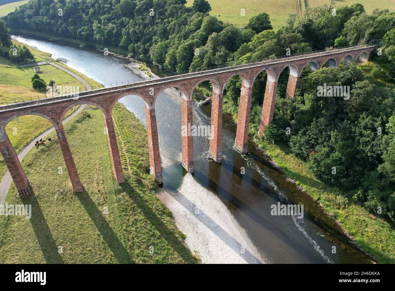 Leaderfoot Viaduct, Borders, Scotland Stock Photo - Alamy