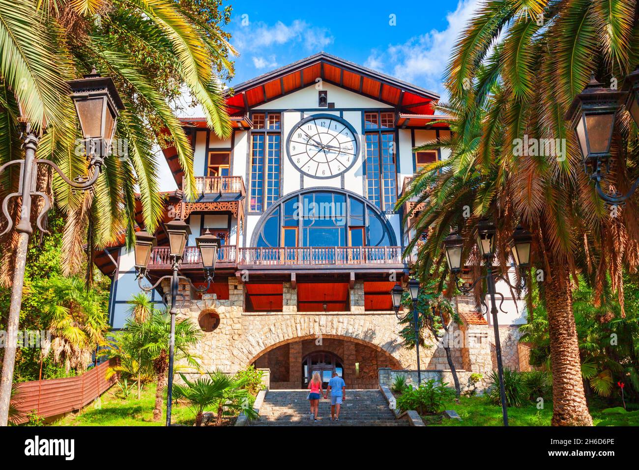 Gagra, Georgia - October 05, 2020: Gagripsh is an antique historic ...