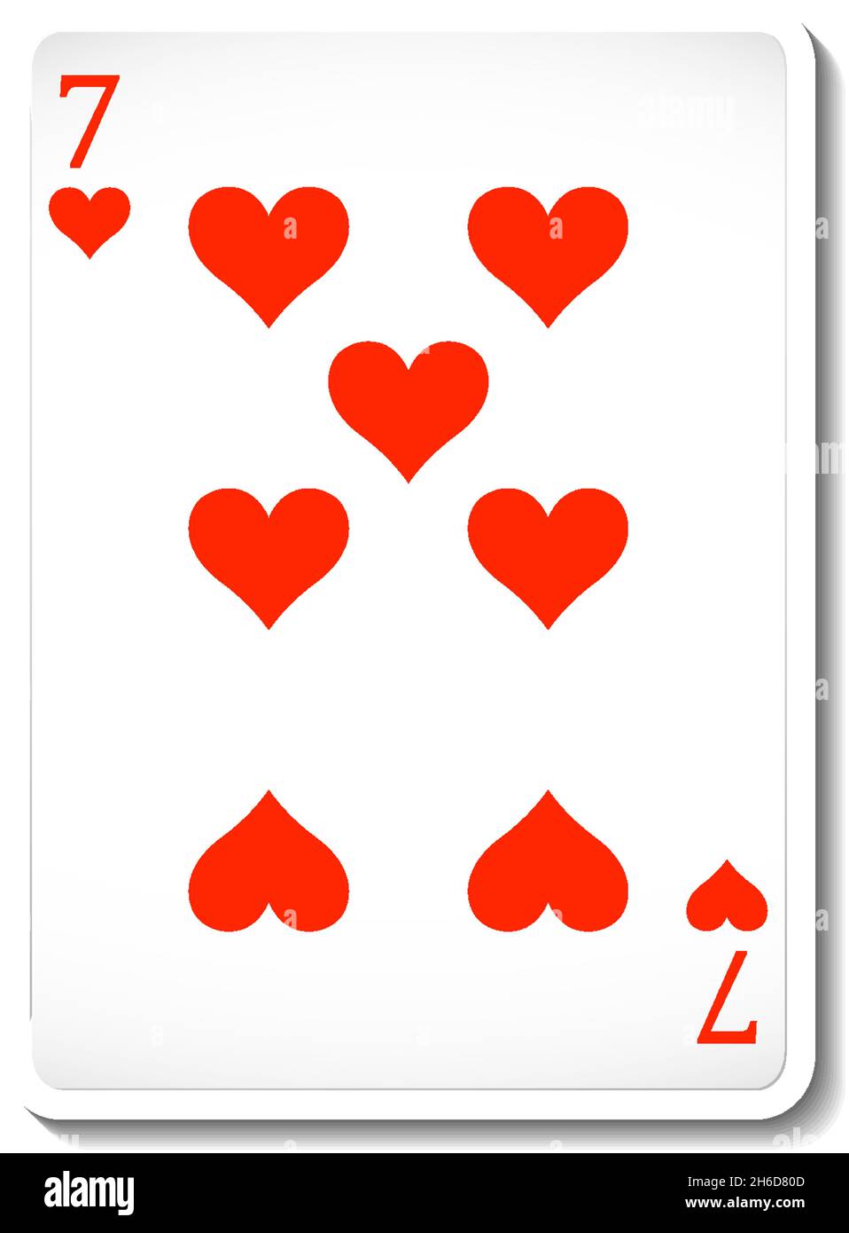 Seven of hearts playing card Stock Vector Images - Alamy