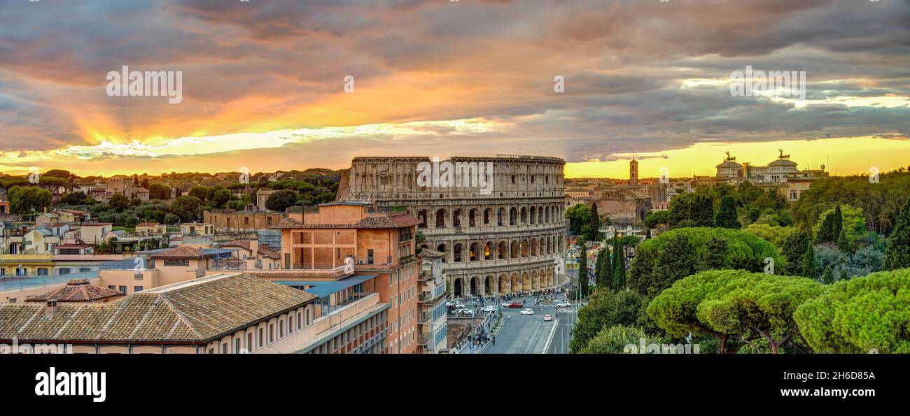 Rome colosseum hdr sunset hi-res stock photography and images - Alamy