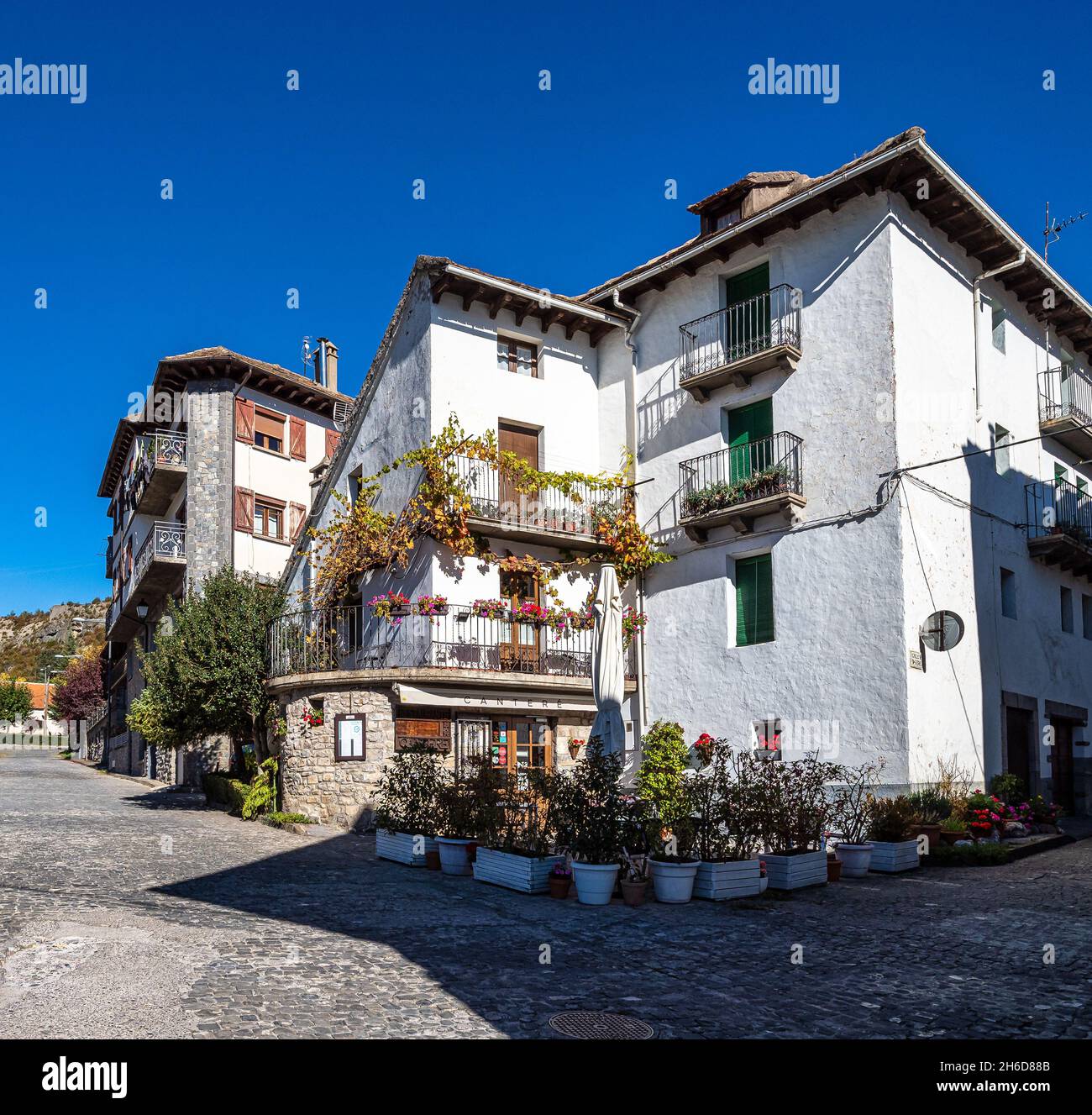 Typical traditional pyrenees architecture huesca hi-res stock ...
