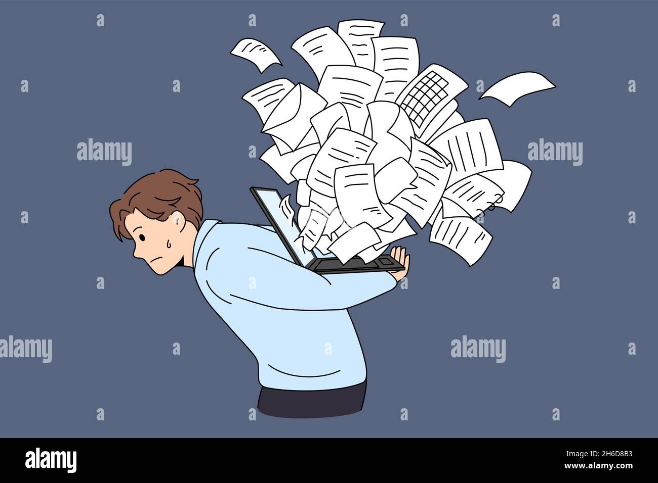 Inbox overload Stock Vector Images - Alamy