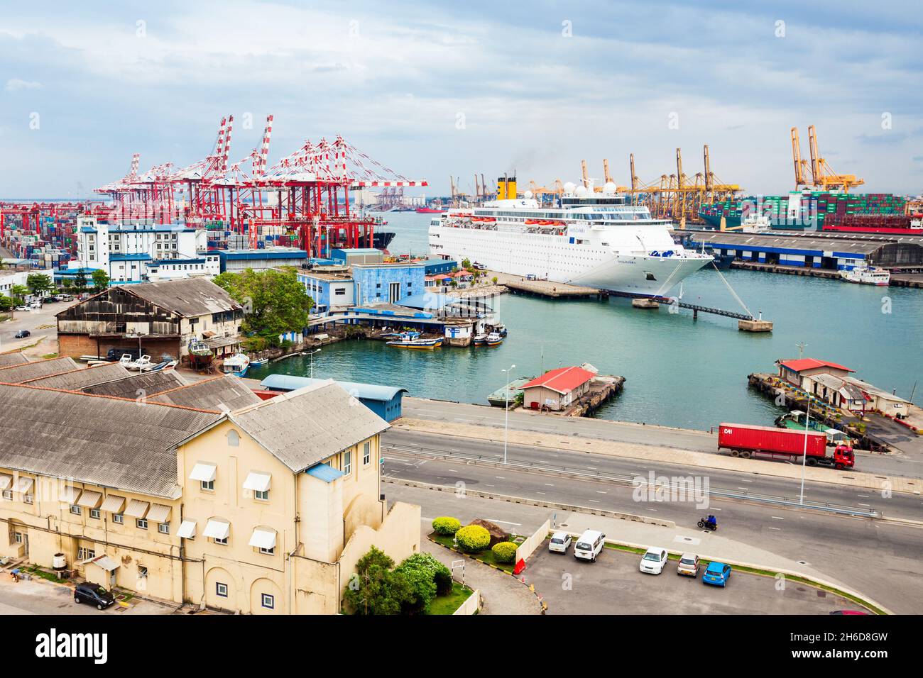 COLOMBO, SRI LANKA - FEBRUARY 28, 2017: The Port of Colombo is the ...