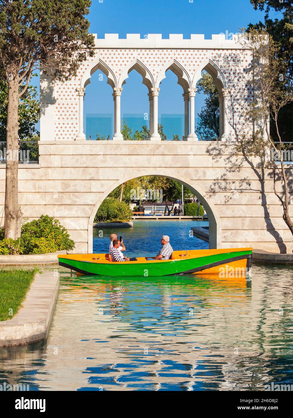 BAKU, AZERBAIJAN - SEPTEMBER 13, 2016: The Little Venice water park is ...