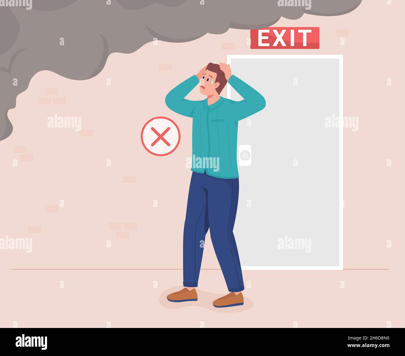 No panic cartoon hi-res stock photography and images - Alamy