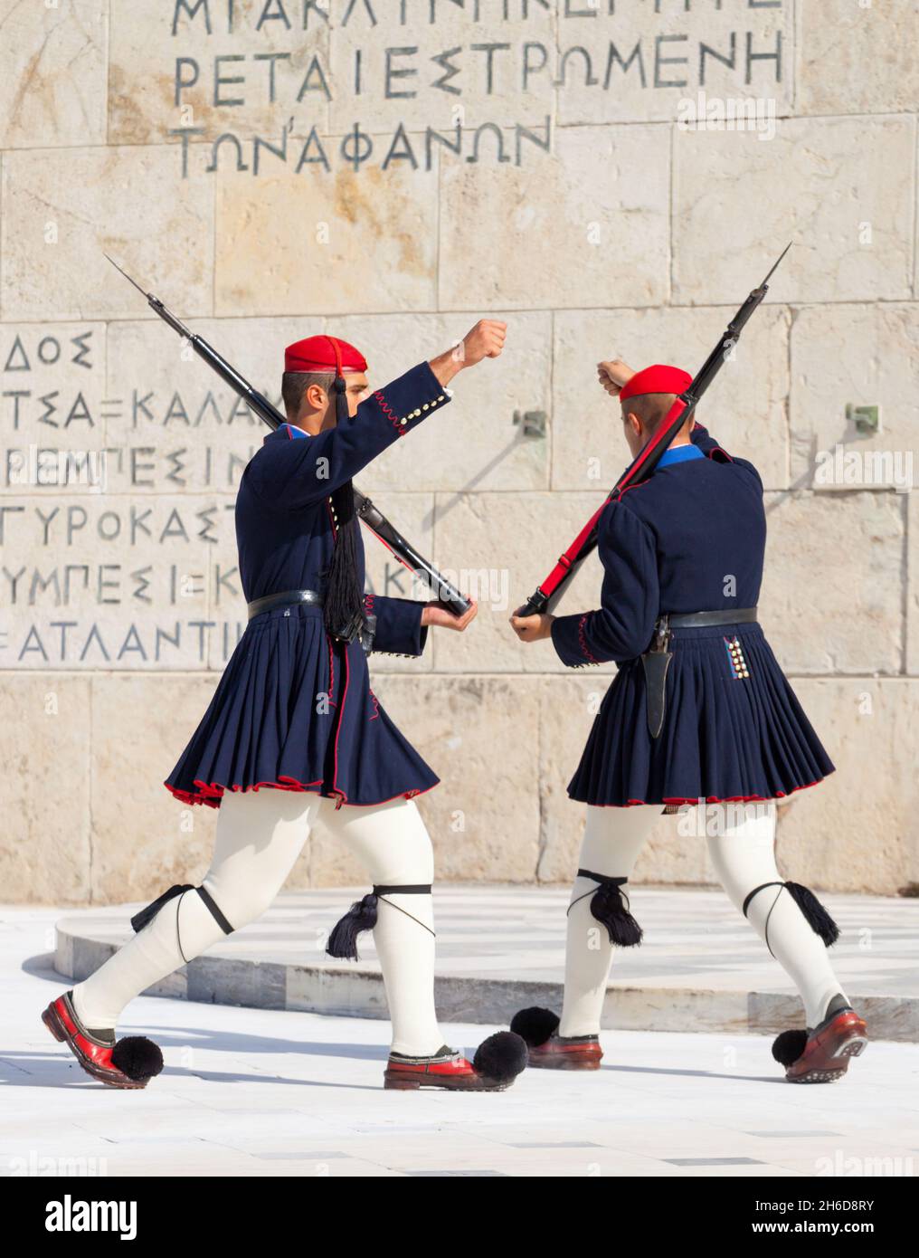 ATHENS, GREECE - OCTOBER 20, 2016: Evzone or Evzoni guarding the Tomb ...