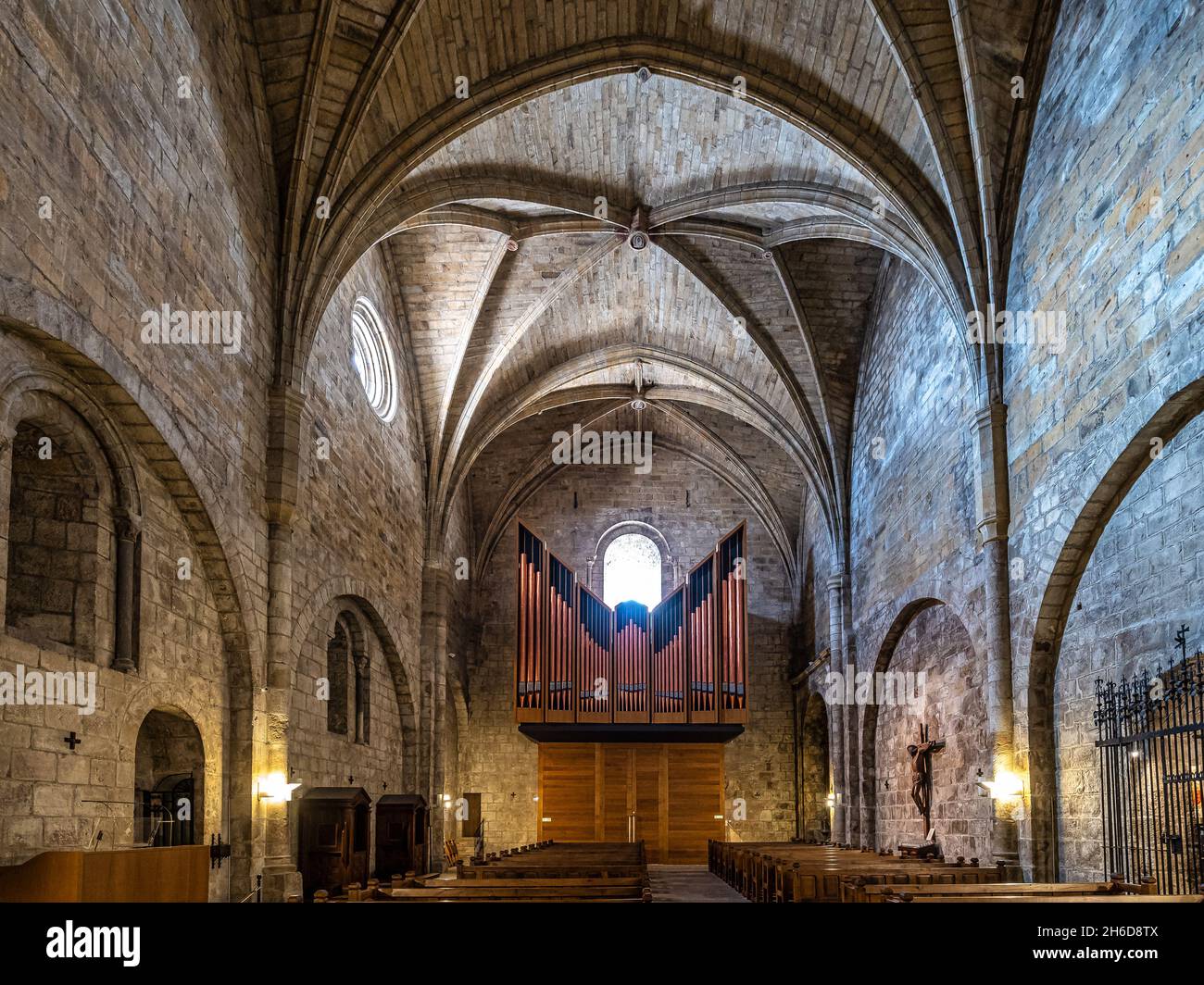 The Monastery of San Salvador of Leyre at Yesa, Pyrenees, Navarra ...