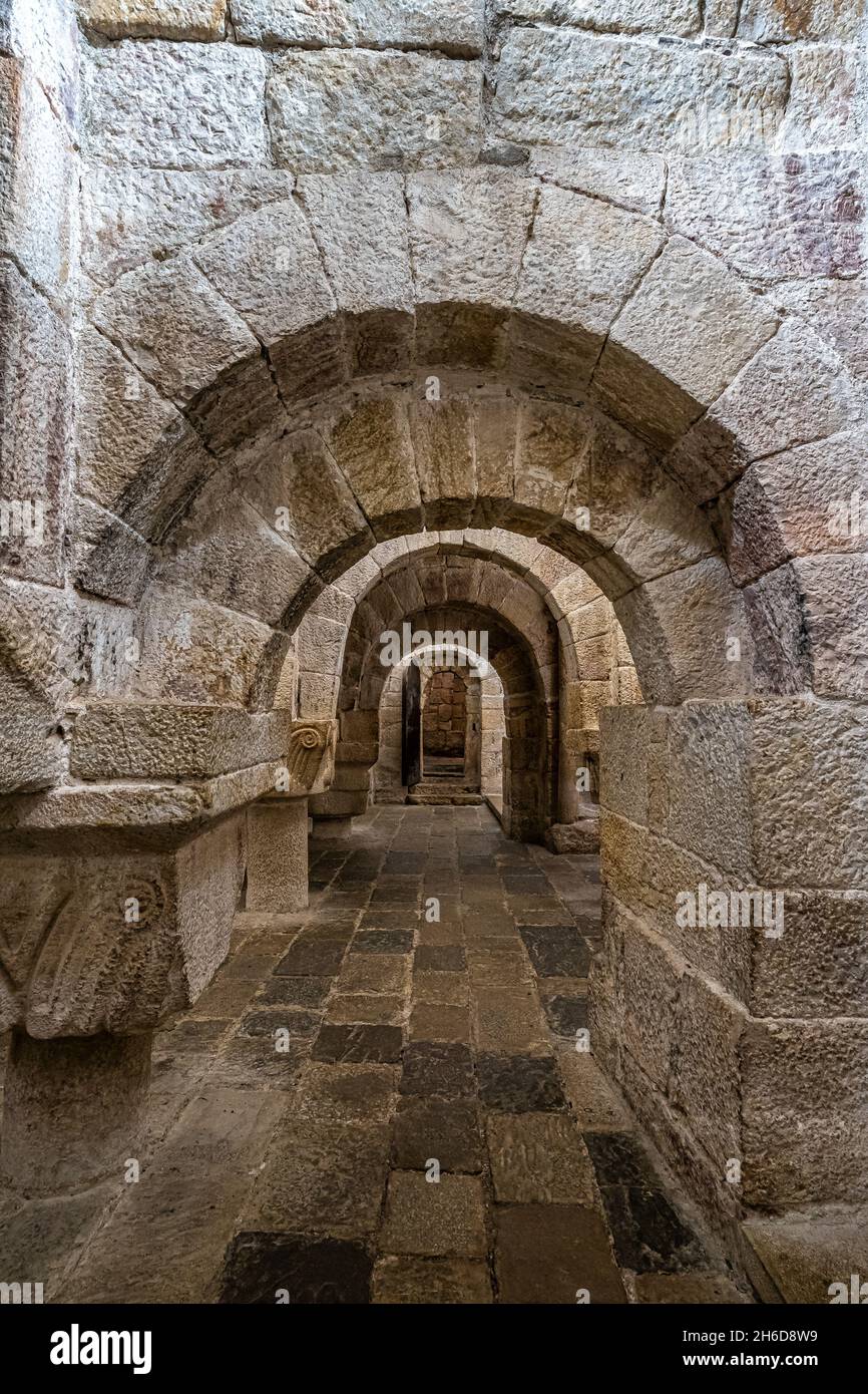 The Monastery of San Salvador of Leyre at Yesa, Pyrenees, Navarra ...