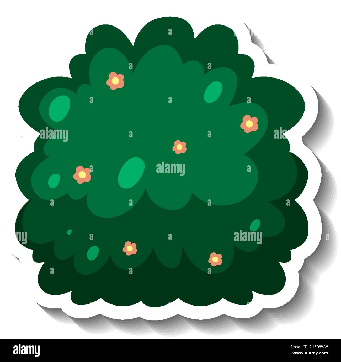 A green bush in cartoon style illustration Stock Vector Image & Art - Alamy