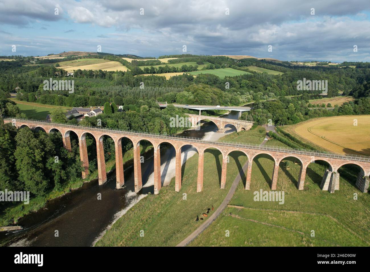 Leaderfoot Viaduct, Borders, Scotland Stock Photo - Alamy