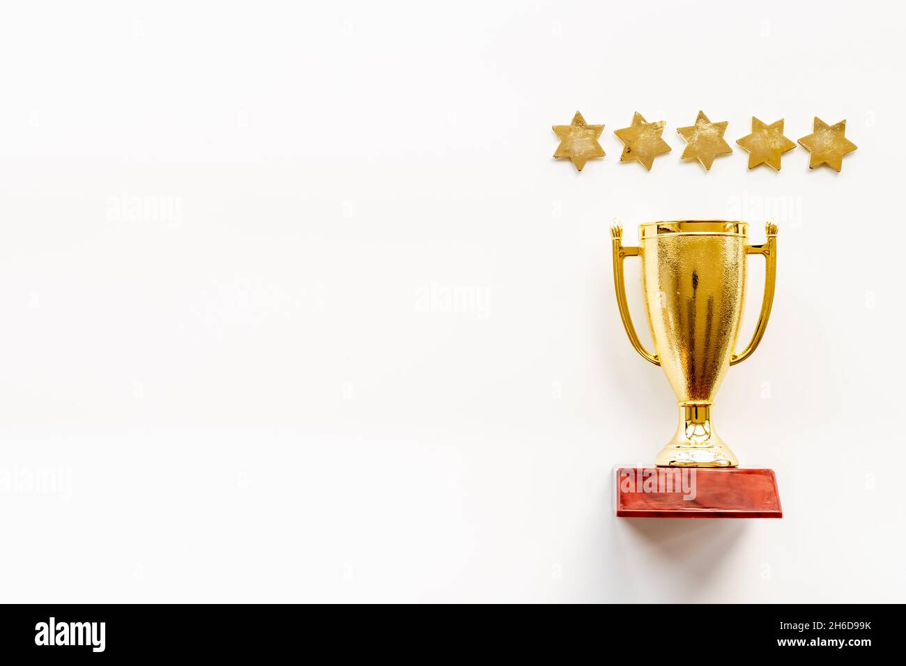 Best of the best - five stars rating and winner trophy cup for winner ...
